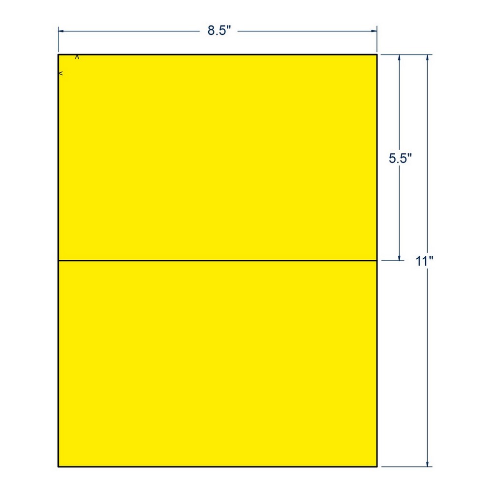 Laser Label Sheet, 8-1/2" X 11" Laser Finish, Fluorescent Green Flat ...