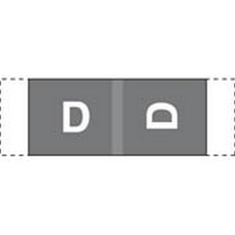 Col R Tab Compatible "D" Labels, Polylaminated Stock, 1/2 " X 1-1/2 ...