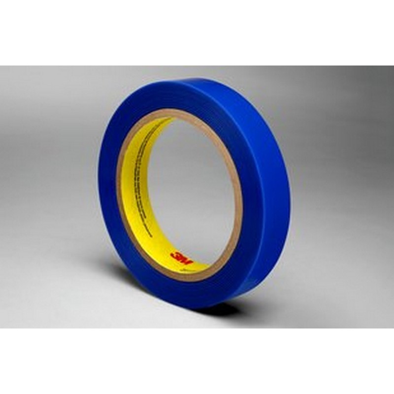 2" x 72 Yd Blue Polyester Film with Silicone Adhesive (Case of 24 Rolls)