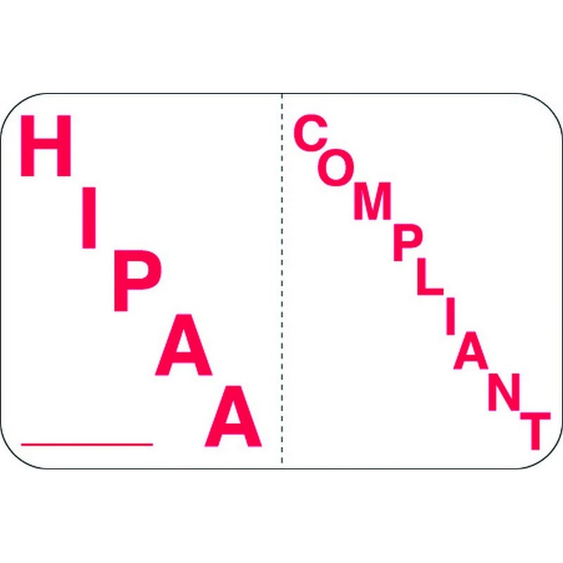HIPAA Labels, HIPAA Compliant - White, 1-1/2" X 1" (Roll of 250)