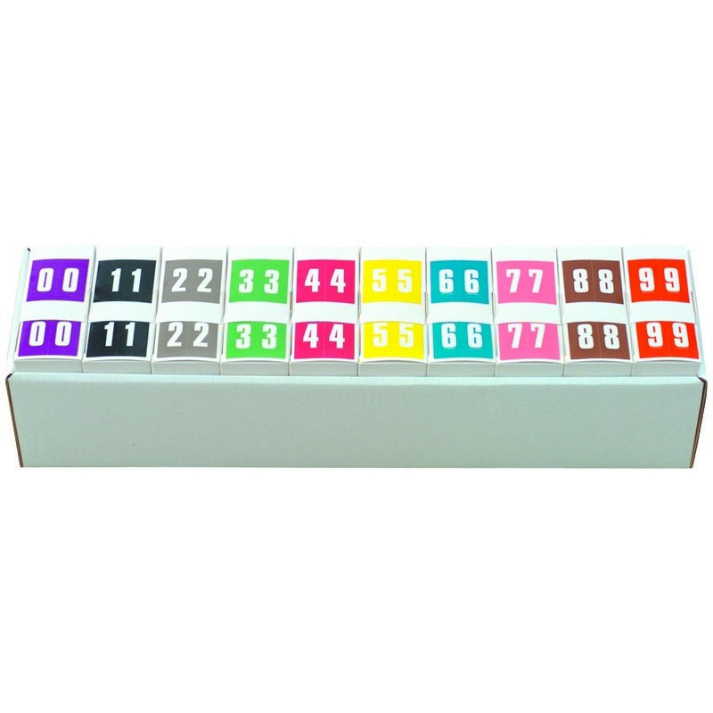 Iec/Afv Compatible Numeric "8" Labels, Laminated Stock, 1-7/8" X 1-7/8 ...