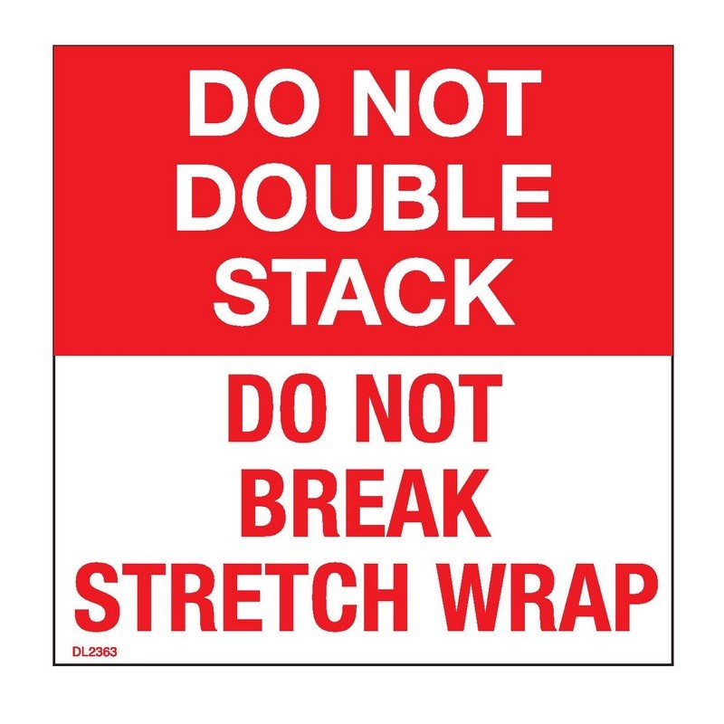 4" X 4" Do not double stack - Do not break stretch wrap labels (500 per ...