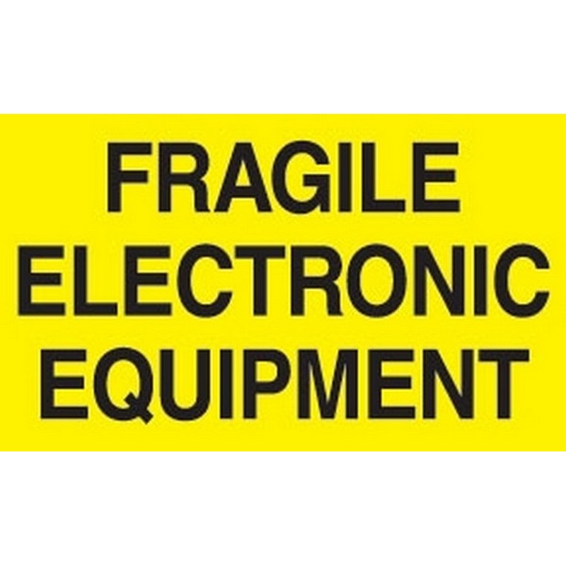3" x 5" Fragile Electronic Equipment Labels (500 per Roll)