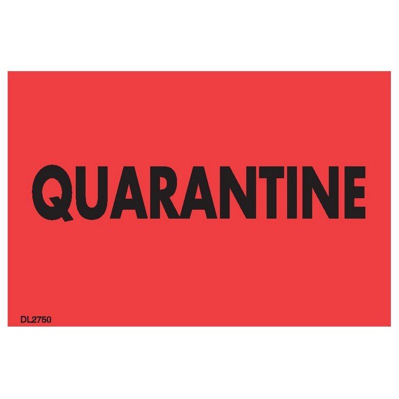 Quarantine Paper Sticker Labels - The Supplies Shops