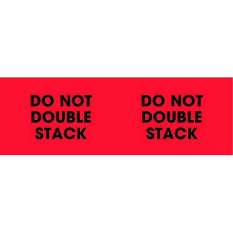 3" x 10" Red Do Not Double Stack Labels (500 per Roll)