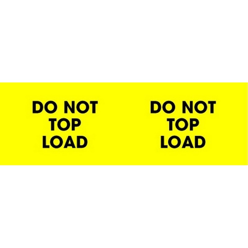 3" x 10" Yellow Do Not Top Load Labels (500 per Roll)