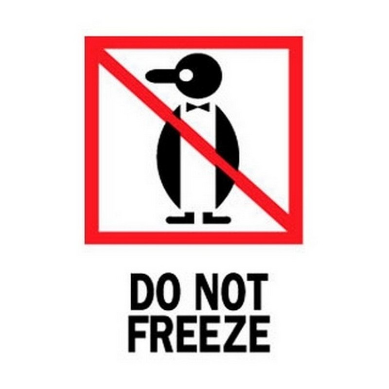 3" x 4" Do Not Freeze Labels (500 per Roll)