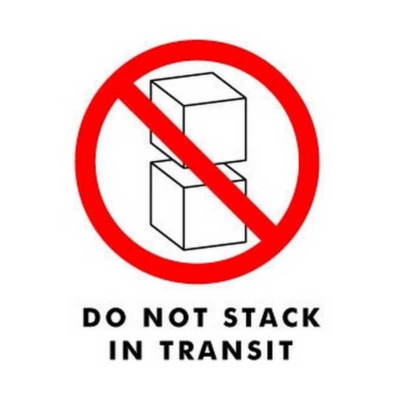 3" x 4" Do Not Stack In Transit Labels (500 per Roll)