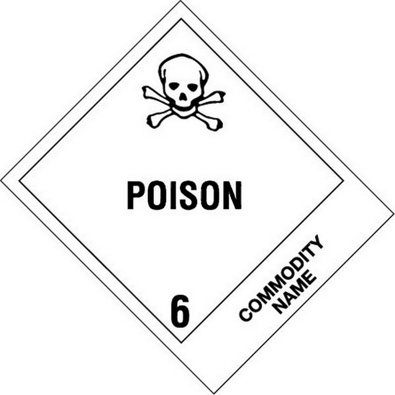 4" x 4-3/4" Poison - Pesticides, Solid, Toxic, N.O.S. UN2588 Labels ...