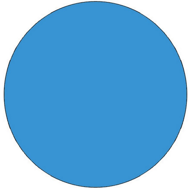 3/4" Diameter Sky Blue Circle Labels (500 per Roll)