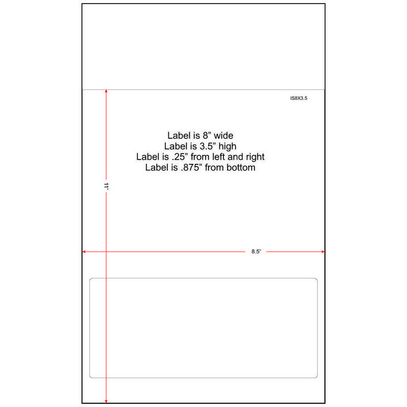 8" x 3-1/2" (8" x 3.5") Integrated Laser Label Form Legal Size Sheets ...