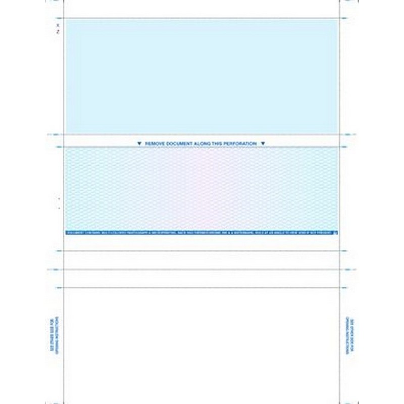 8-1/2" x 11" Z Fold Check Prismatic Blue & Red (Box of 2000)