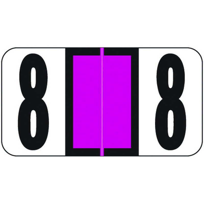 Iec/Afv Compatible Numeric "8" Labels, Laminated Stock, 1-7/8" X 1-7/8 ...