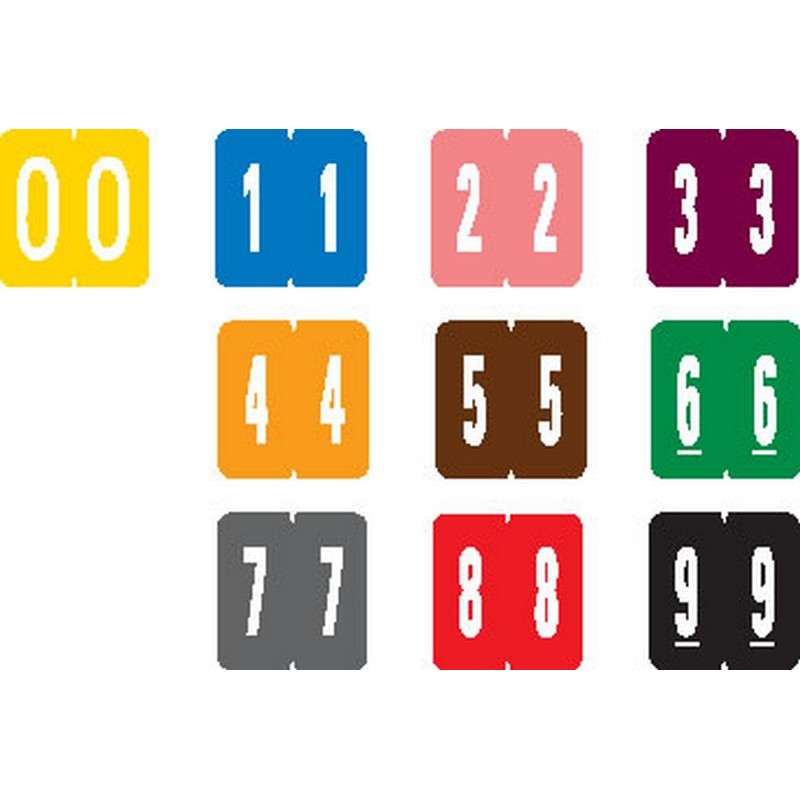 GBS Compatible Numeric Labels, Laminated Stock, 1-5/16" X 1-1/4 ...