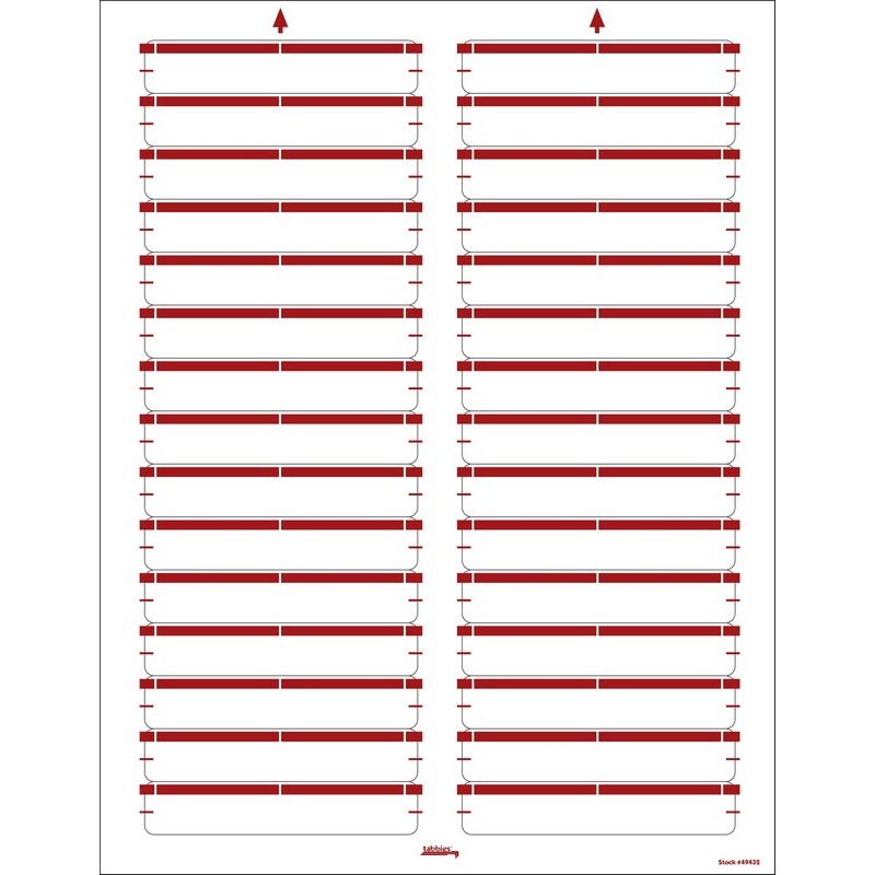 Red Laser/Inkjet Name Labels, 3-7/16" X 9/16" - Pkg of 750 Labels