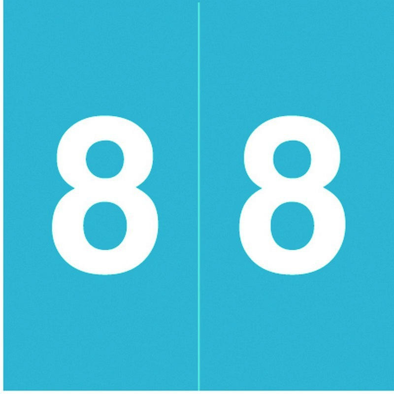 S & W Swnm Compatible "8" Numeric Labels, Laminated Stock, 1-1/2" X 1-1 ...