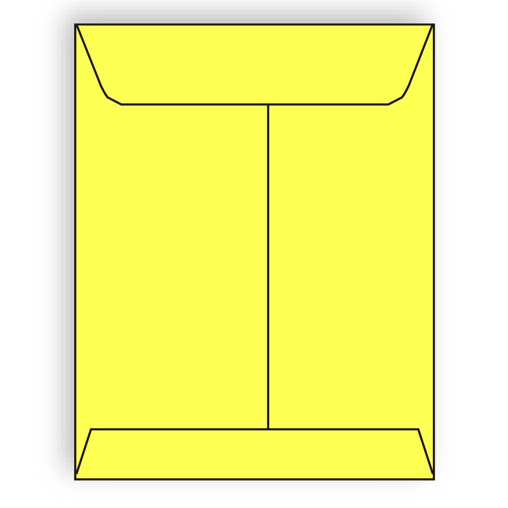 Open End Catalog Envelopes, 9" x 12", 28#, Brightly Colored Lemon, Acid ...
